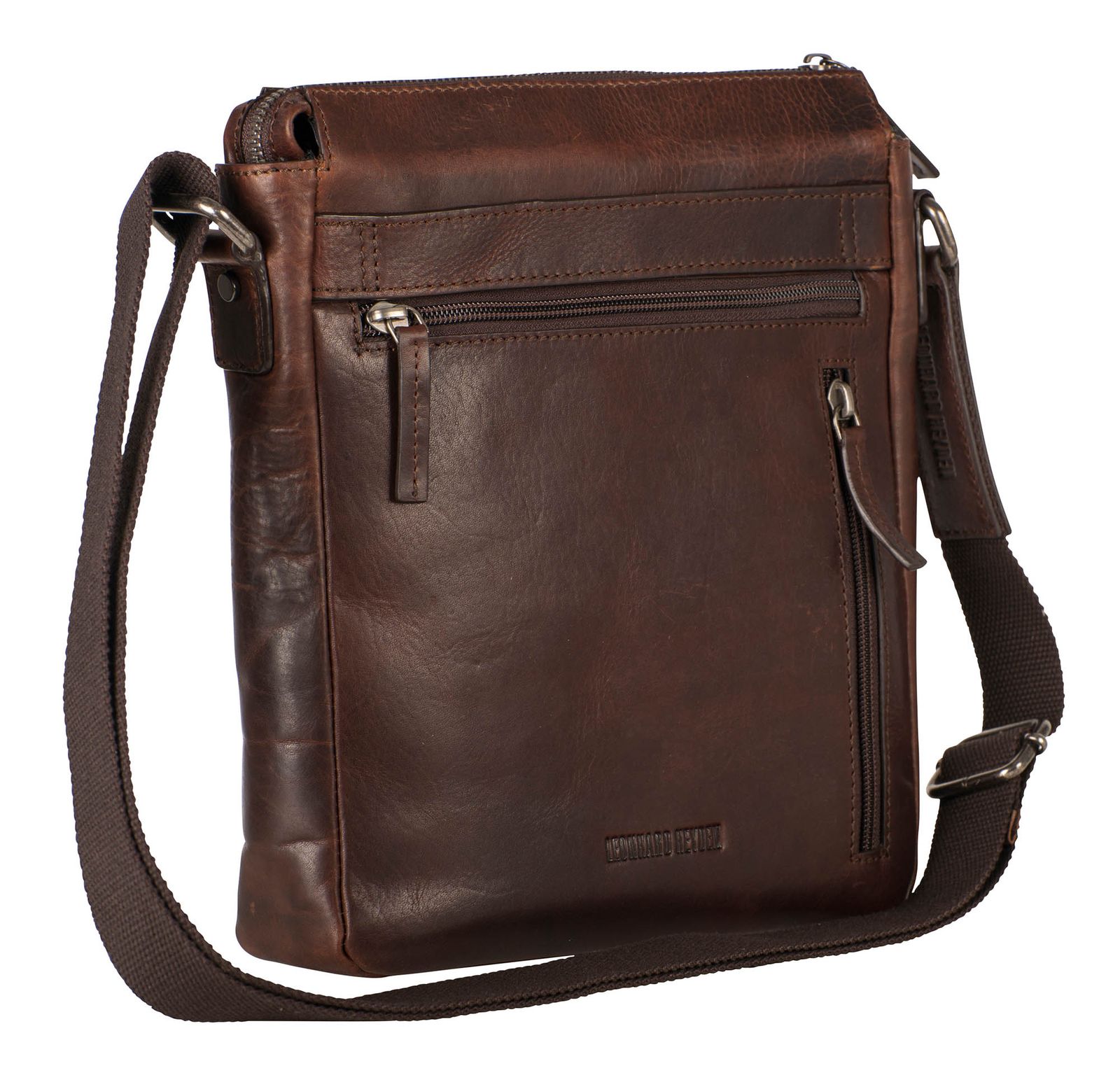 LEONHARD HEYDEN Roma Zipped Messenger Bag S Brown | modeherz