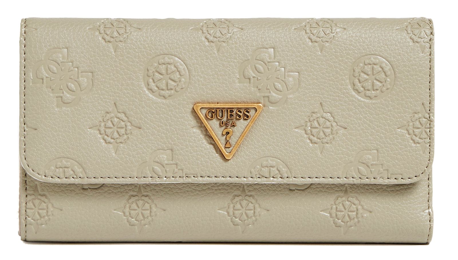 Guess Helaina Maxi Wallet Brown Cilento Designer Wear, 56% OFF