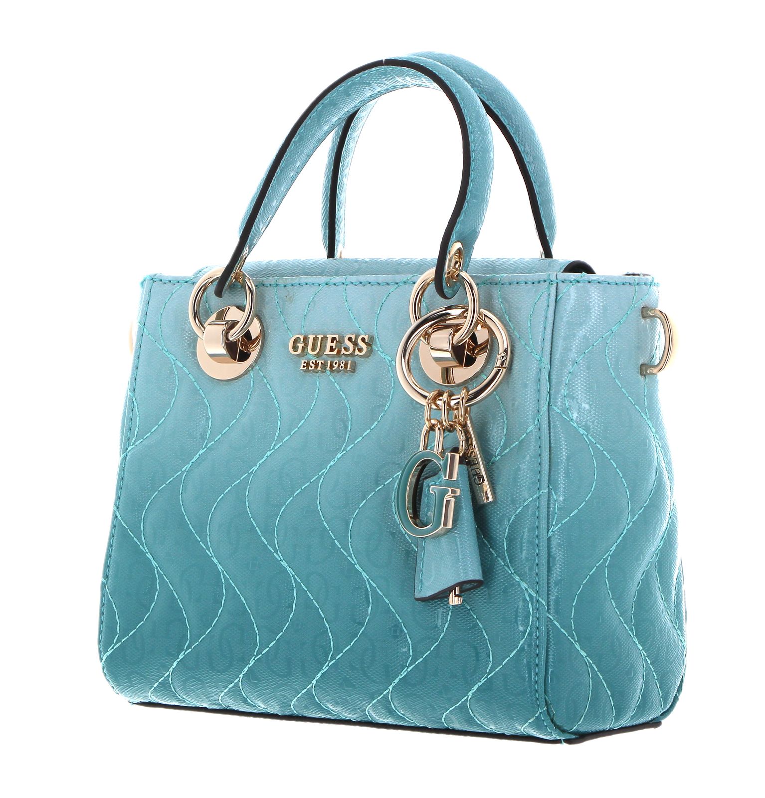 GUESS handbag Sasky Mini Tote Aqua Multi Ombre | Buy bags, purses ...