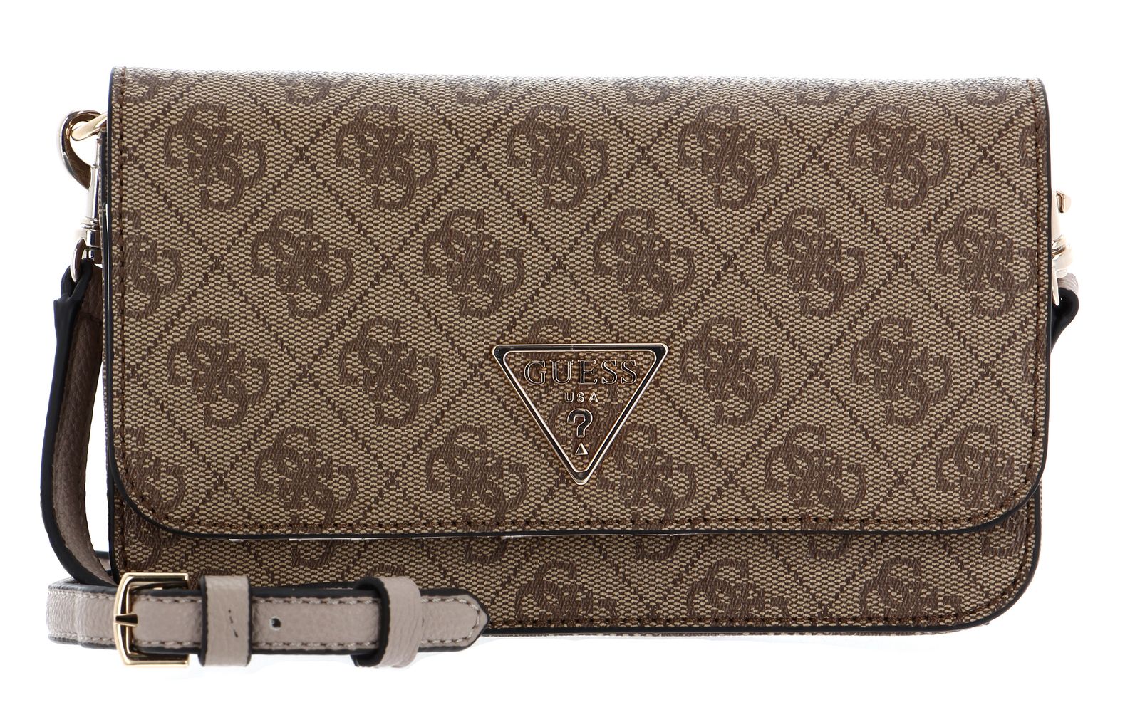 GUESS cross body bag Noelle Xbody Flap Organizer Latte Logo | Buy bags ...
