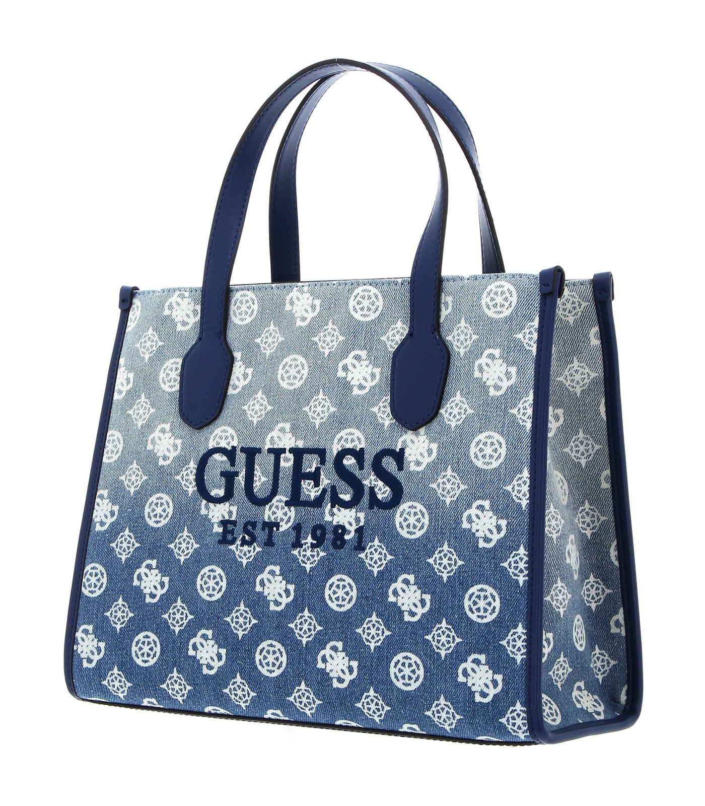 GUESS Silvana Two Compartment Tote Denim Ombre Logo | Buy bags, purses ...