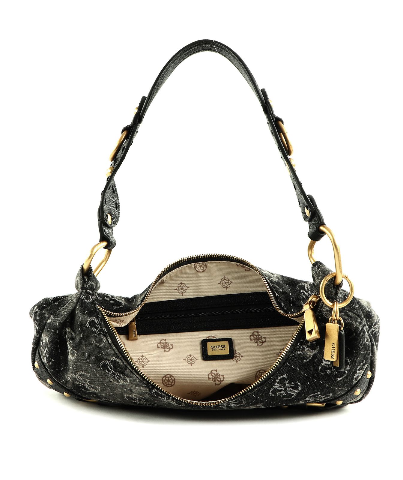 GUESS Schultertasche Natalya Hobo Denim Logo | modeherz