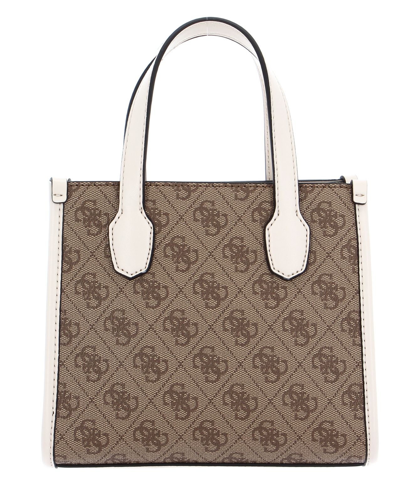 GUESS Silvana Two Compartment Ever Mini Tote Latte Logo / Stone | Buy ...
