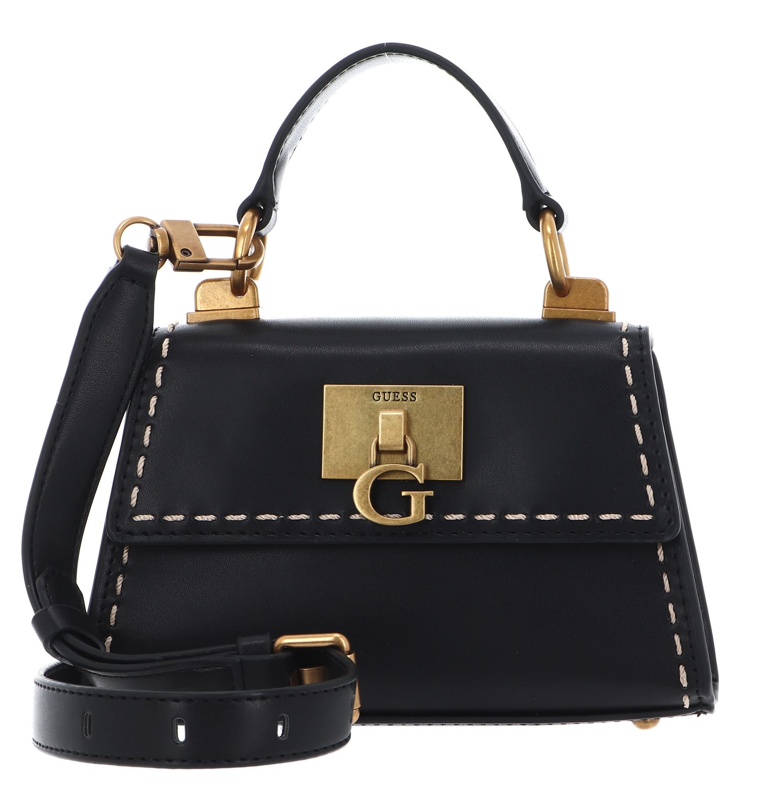 GUESS Handtasche Stephi Mini Crossbody Flap Black | modeherz