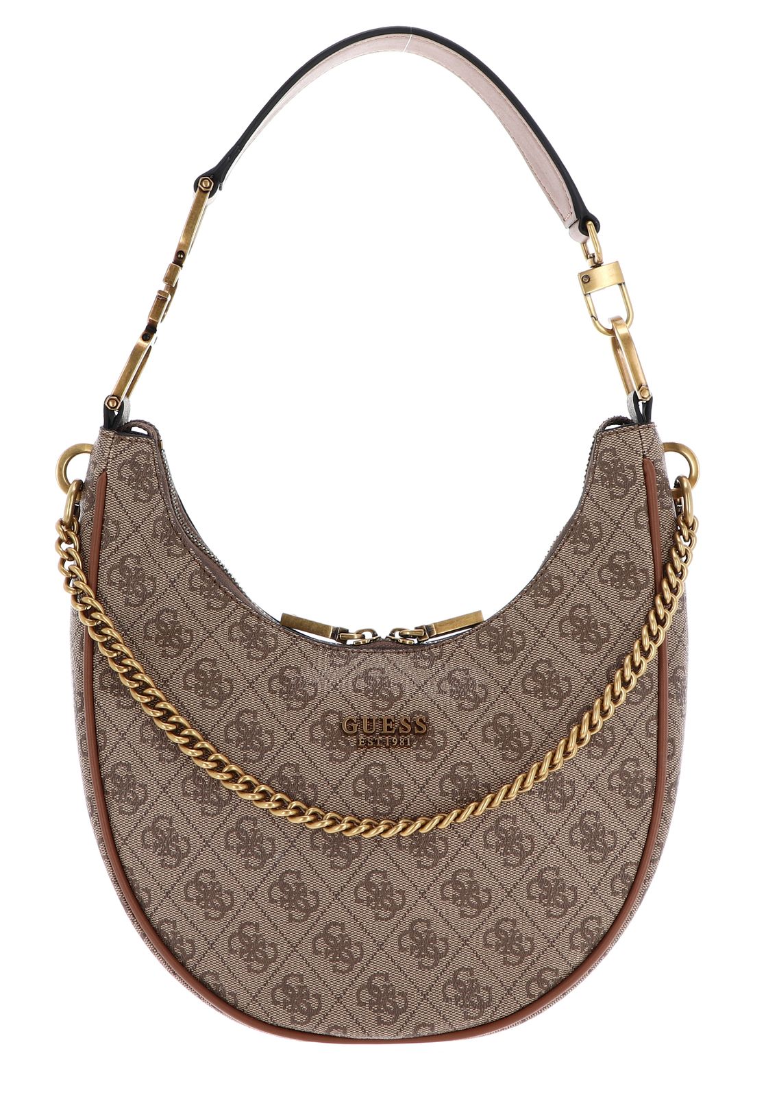 GUESS Dagan Convertible Hobo Bag Latte Logo | modeherz