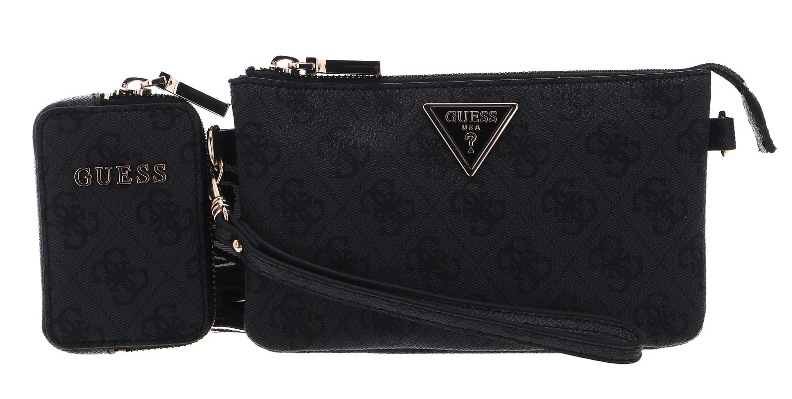 GUESS Mini Tri Compartment Top Zip Coal Logo | Buy bags, purses ...