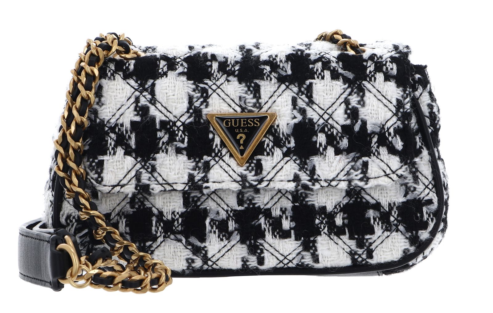 GUESS Giully Mini Convertible Flap Crossbody Bag Black Multi | Buy bags ...