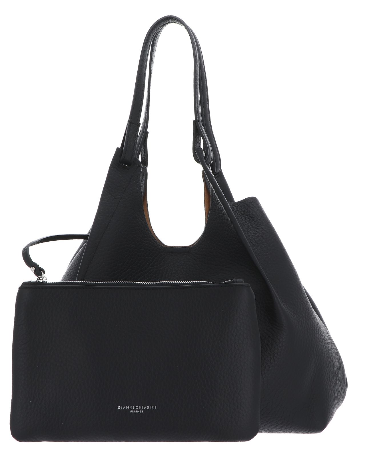 GIANNI CHIARINI shopper bag Dua Shopping Bag Nero - Nature | Buy bags ...