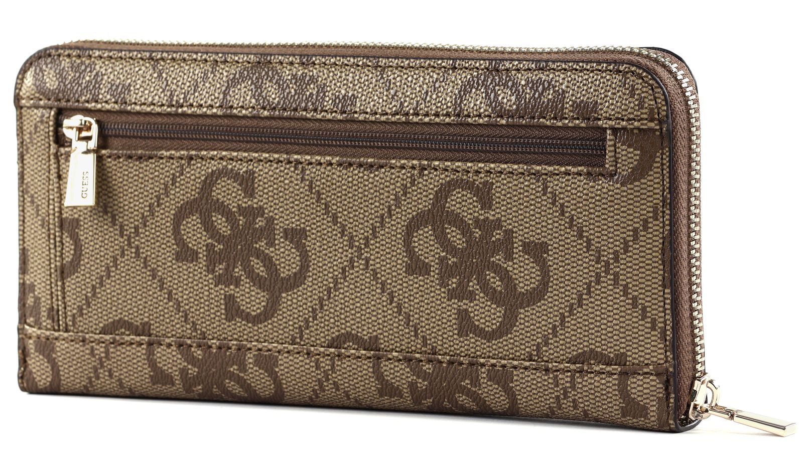 GUESS purse Eliette Logo Zip Around Wallet L Latte Logo | Buy bags ...