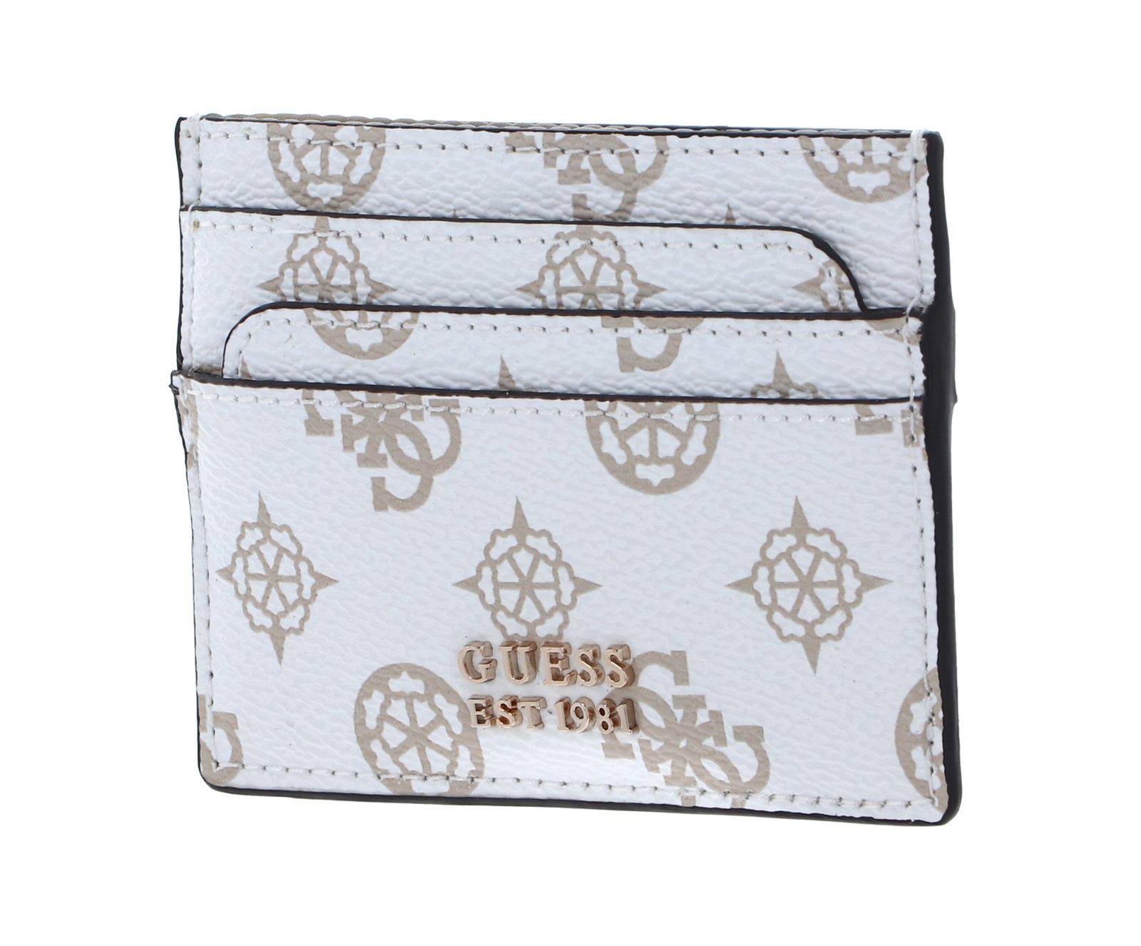 GUESS card holder Laurel Card Holder White Logo | Buy bags, purses ...
