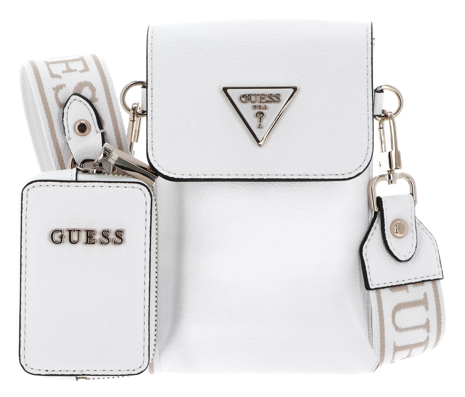 GUESS Flap Chit Chat Phone Bag White | Buy bags, purses & accessories ...