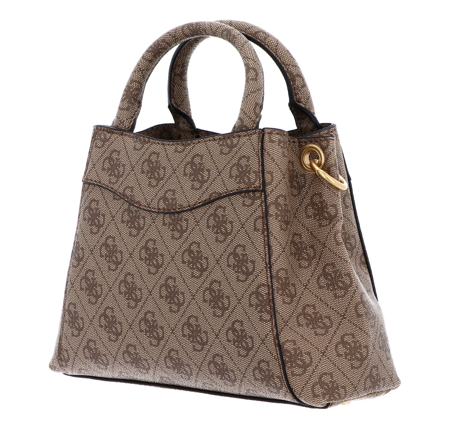 GUESS Umhängetasche Emera Logo Mini Satchel Latte Logo | modeherz