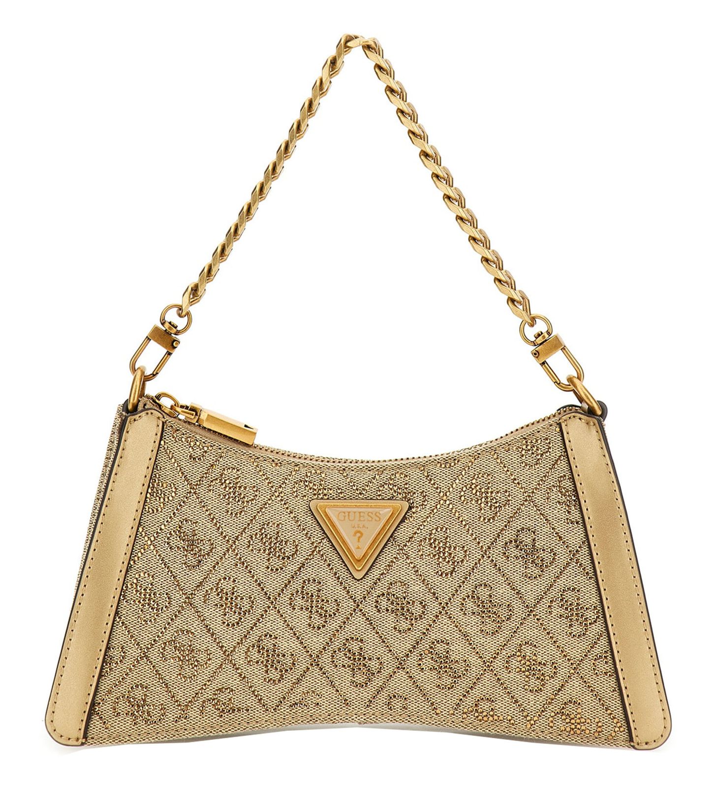 GUESS shoulder bag Dili Top Zip Shoulder Bag Latte Logo | Buy bags ...