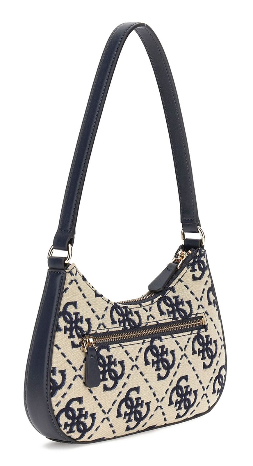 GUESS shoulder bag Ruma Mini Top Zip Shoulder Bag Navy Logo | Buy bags ...