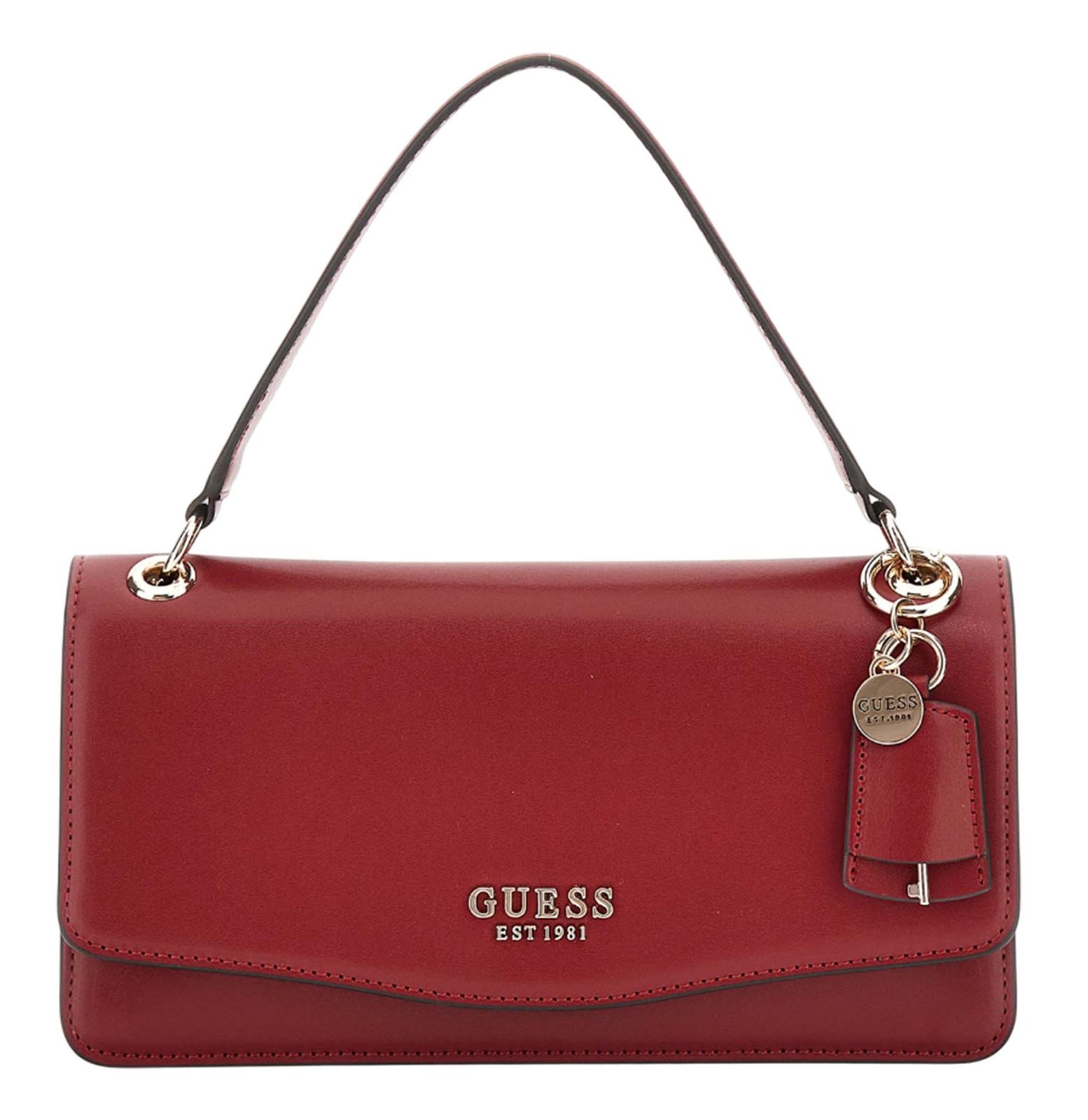 GUESS handbag Eco Evaine Top Handle Flap Bag Red | Buy bags, purses ...